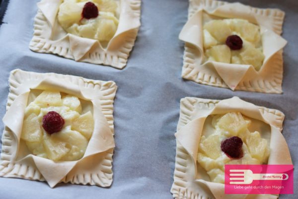 Blätterteig Pudding Teilchen - Sandras Kochblog