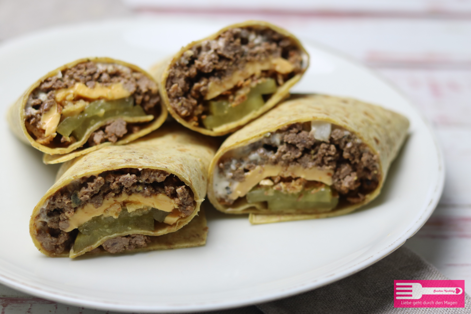 Cheeseburger Wraps - Sandras Kochblog
